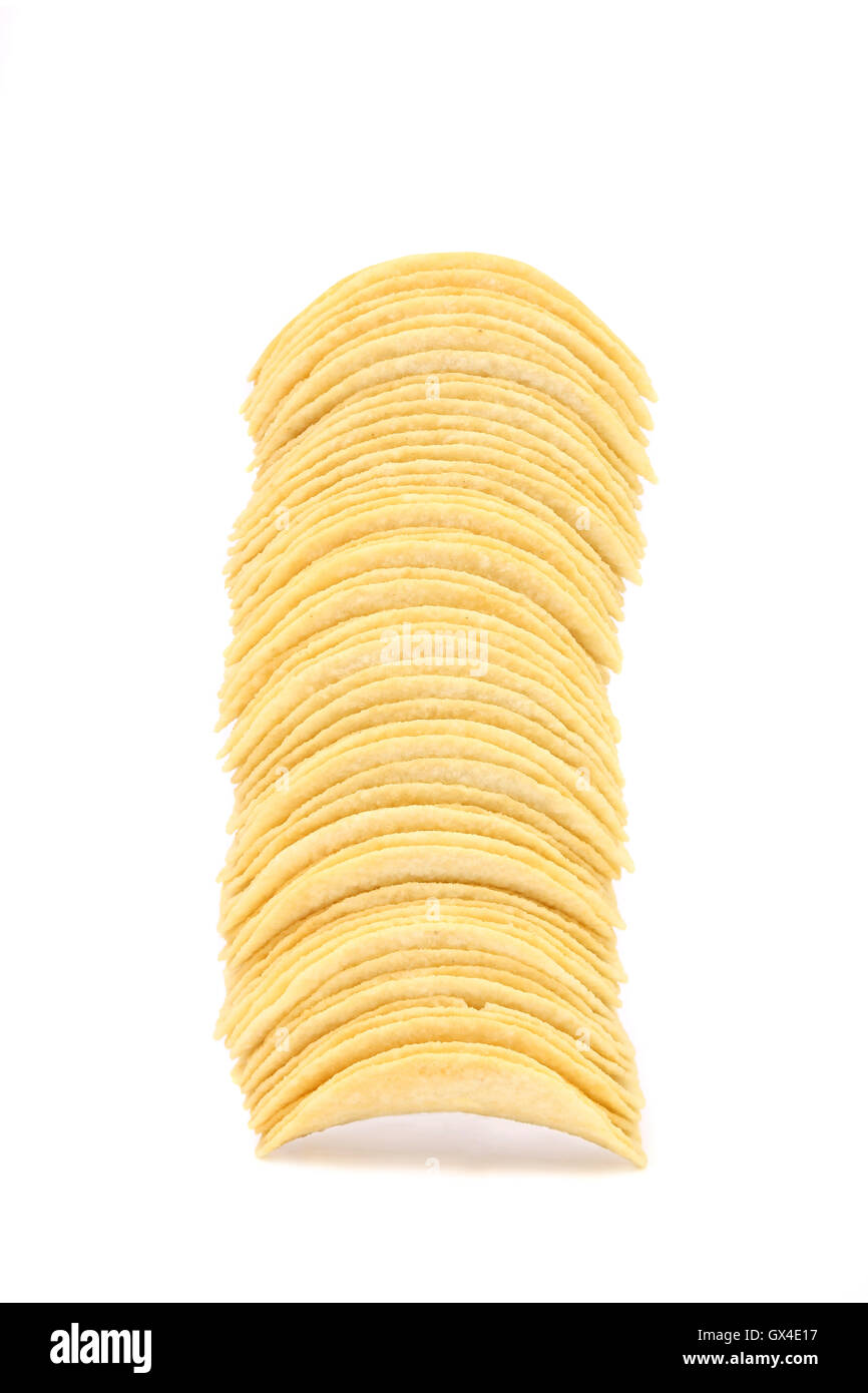 Stack of potato chips Stock Photo - Alamy