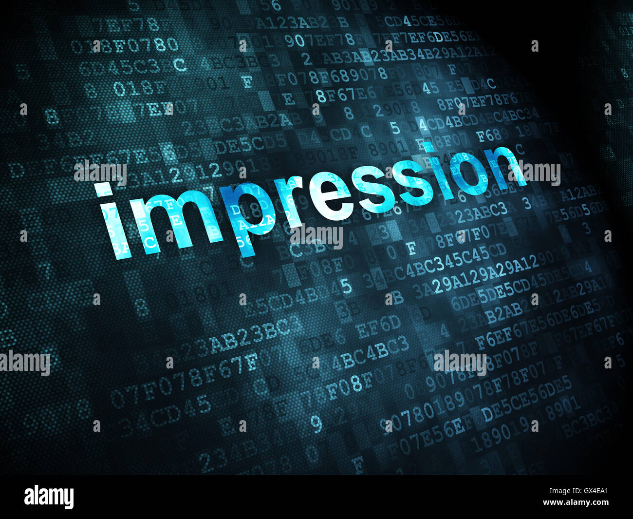 Marketing concept: Impression on digital background Stock Photo - Alamy