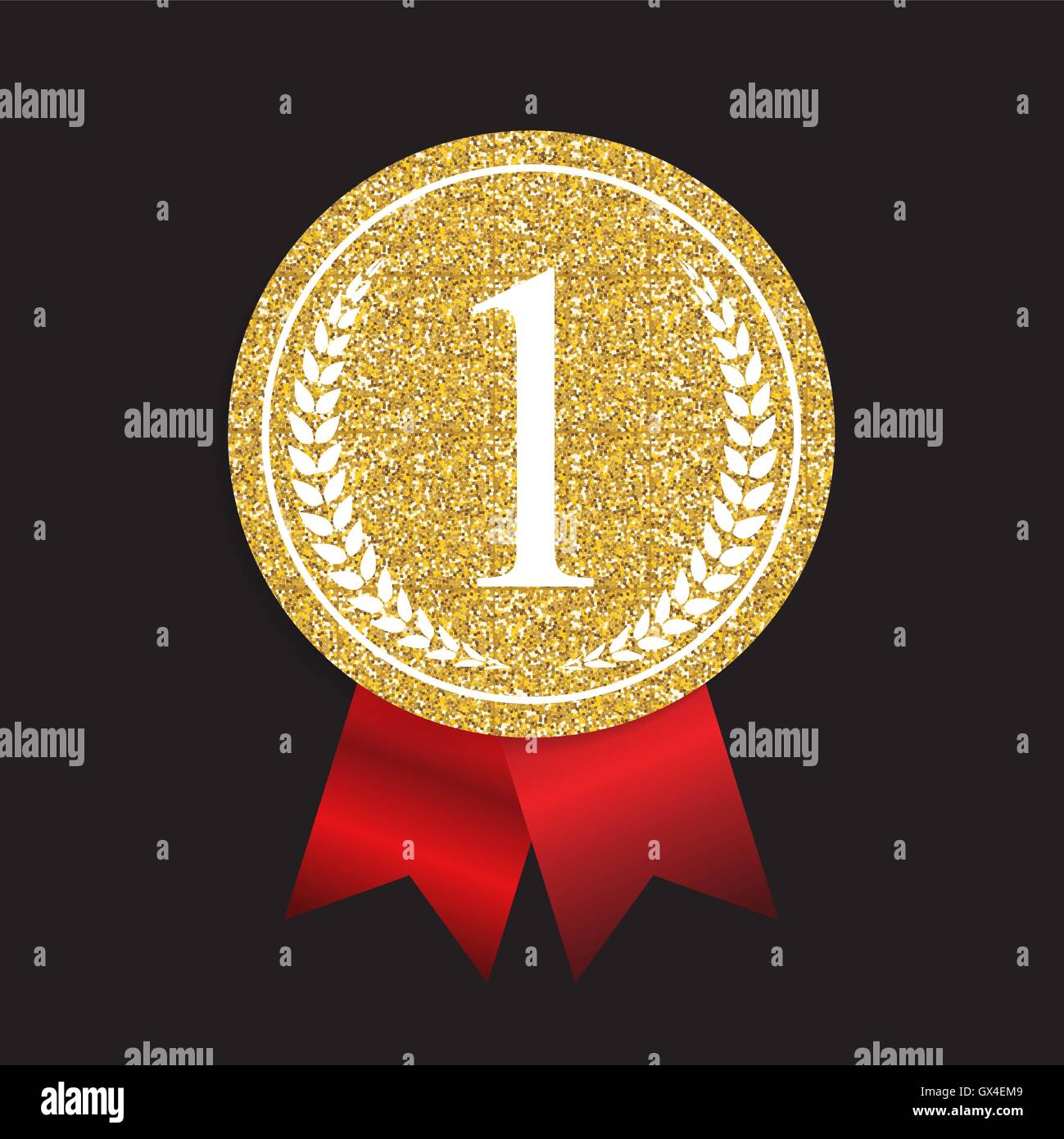 Art Golden Medal Icon Sign First Place. Vector Illustration Stock ...