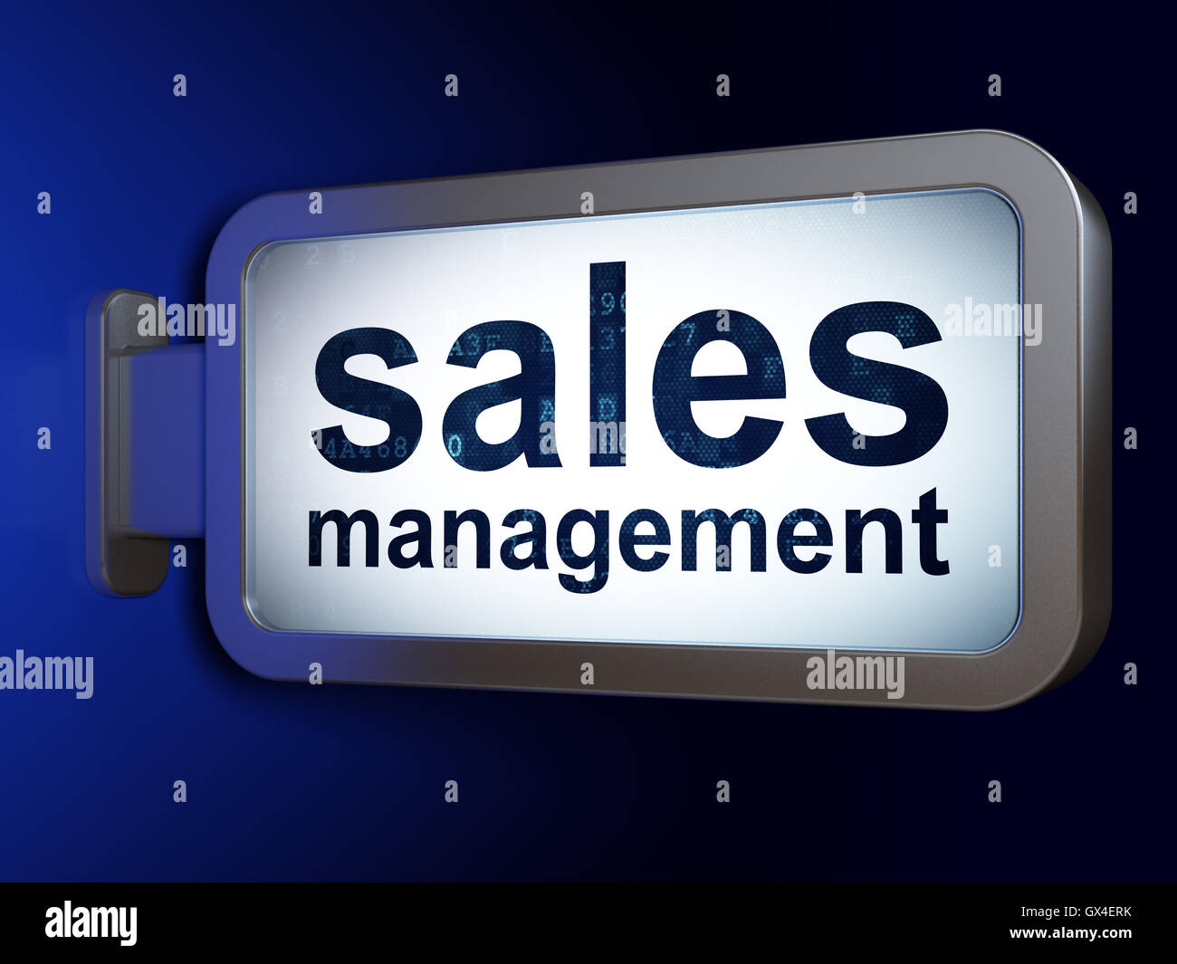 Advertising concept: Sales Management on billboard background Stock ...