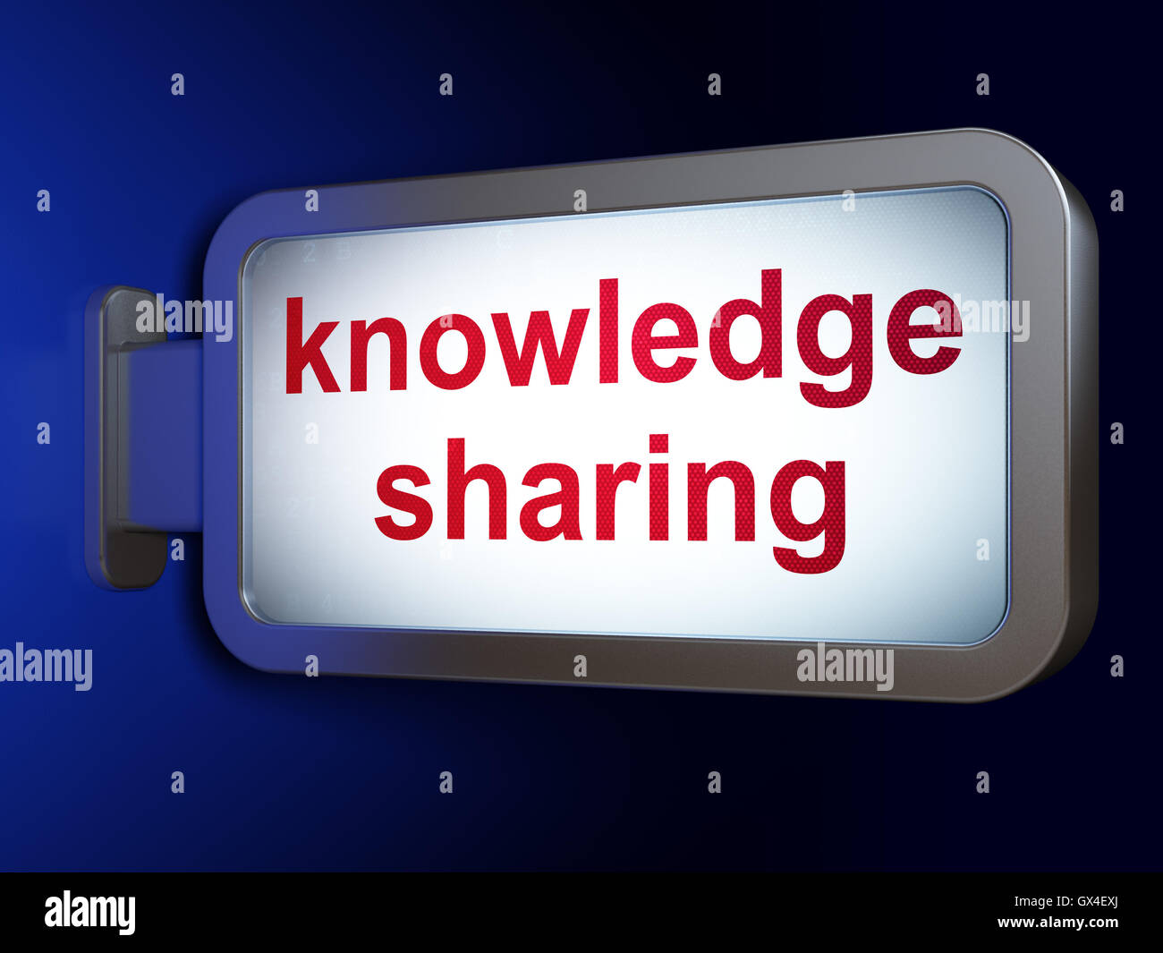 Education concept: Knowledge Sharing on billboard background Stock ...