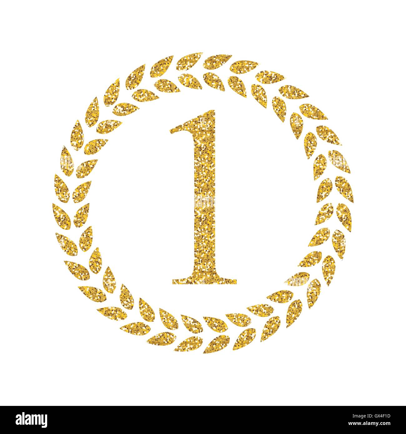 Art Golden Medal Icon Sign First Place. Vector Illustration Stock ...