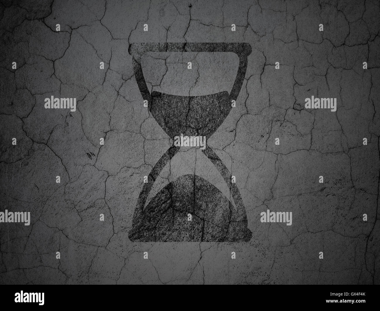 Time concept: Hourglass on grunge wall background Stock Photo - Alamy