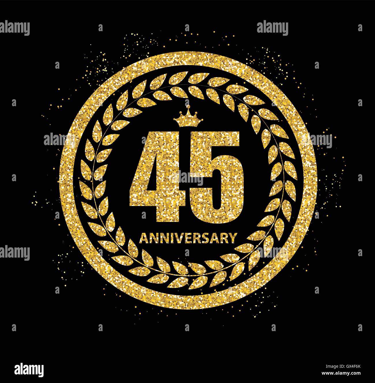 45 years birthday logo hi-res stock photography and images - Alamy