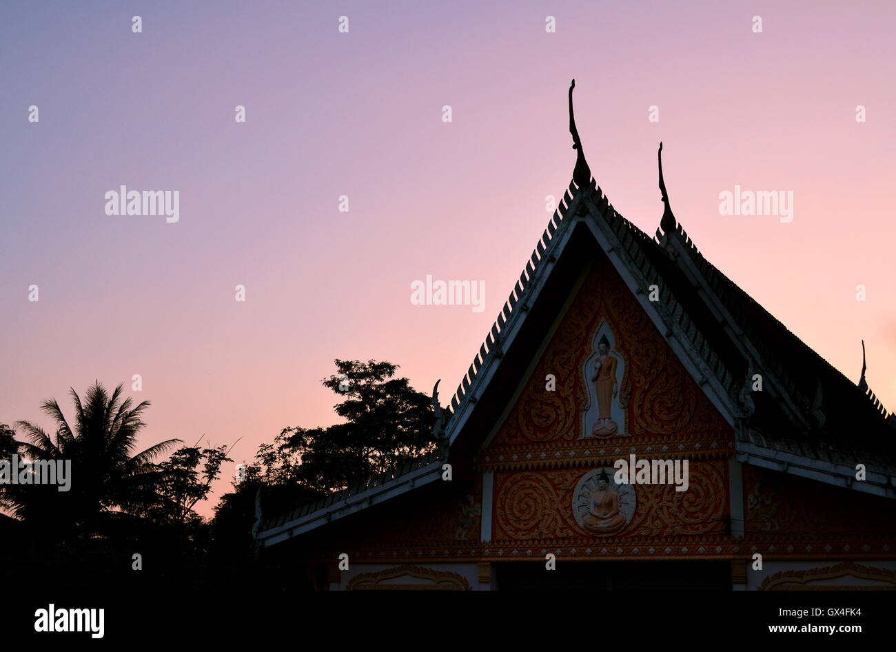Roof temple in Thailand Stock Photo - Alamy