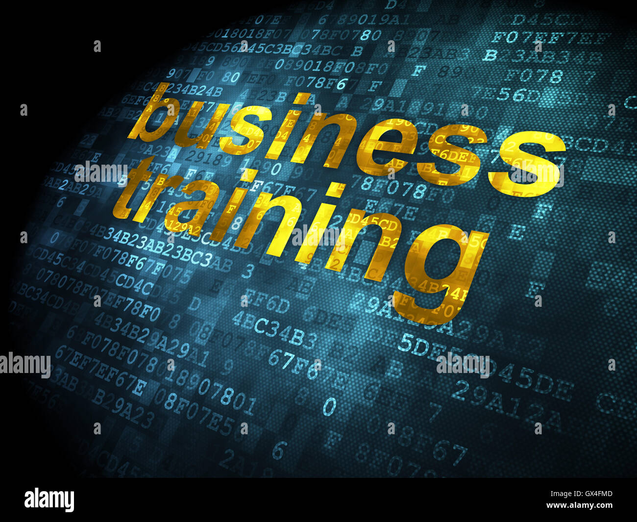 Education concept: Business Training on digital background Stock Photo ...
