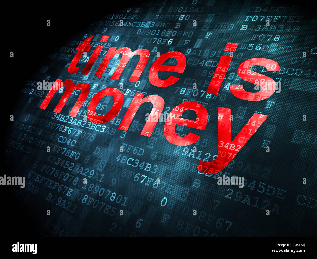 Time concept: Time is Money on digital background Stock Photo - Alamy