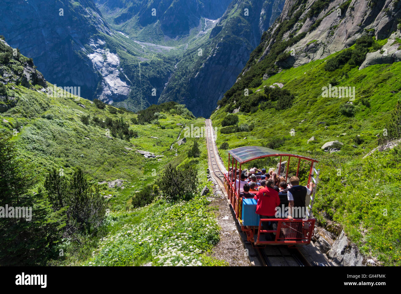 One of the steepest funiculars in the world: Gelmerbahn funicular in ...