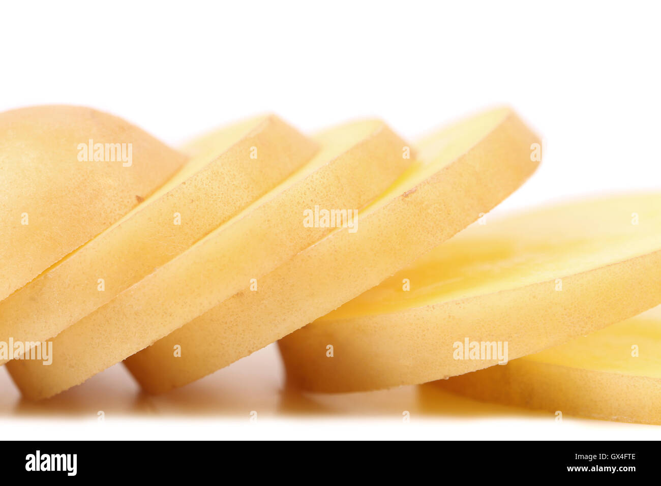 Potato slices. Close up Stock Photo - Alamy