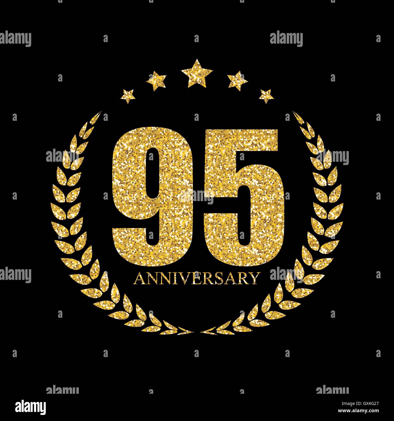 Template logo 95 years anniversary hi-res stock photography and images ...