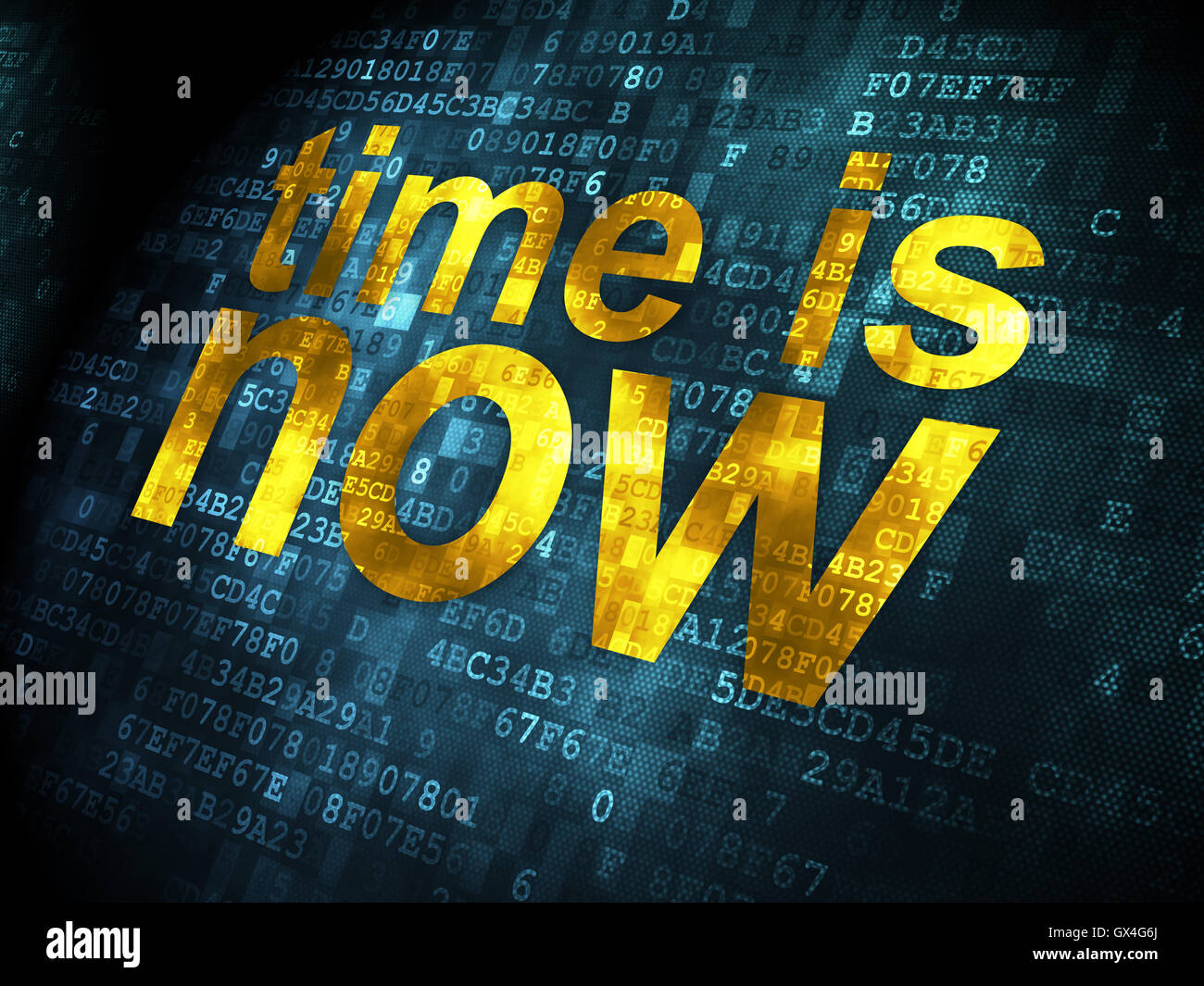 Timeline concept: Time is Now on digital background Stock Photo - Alamy
