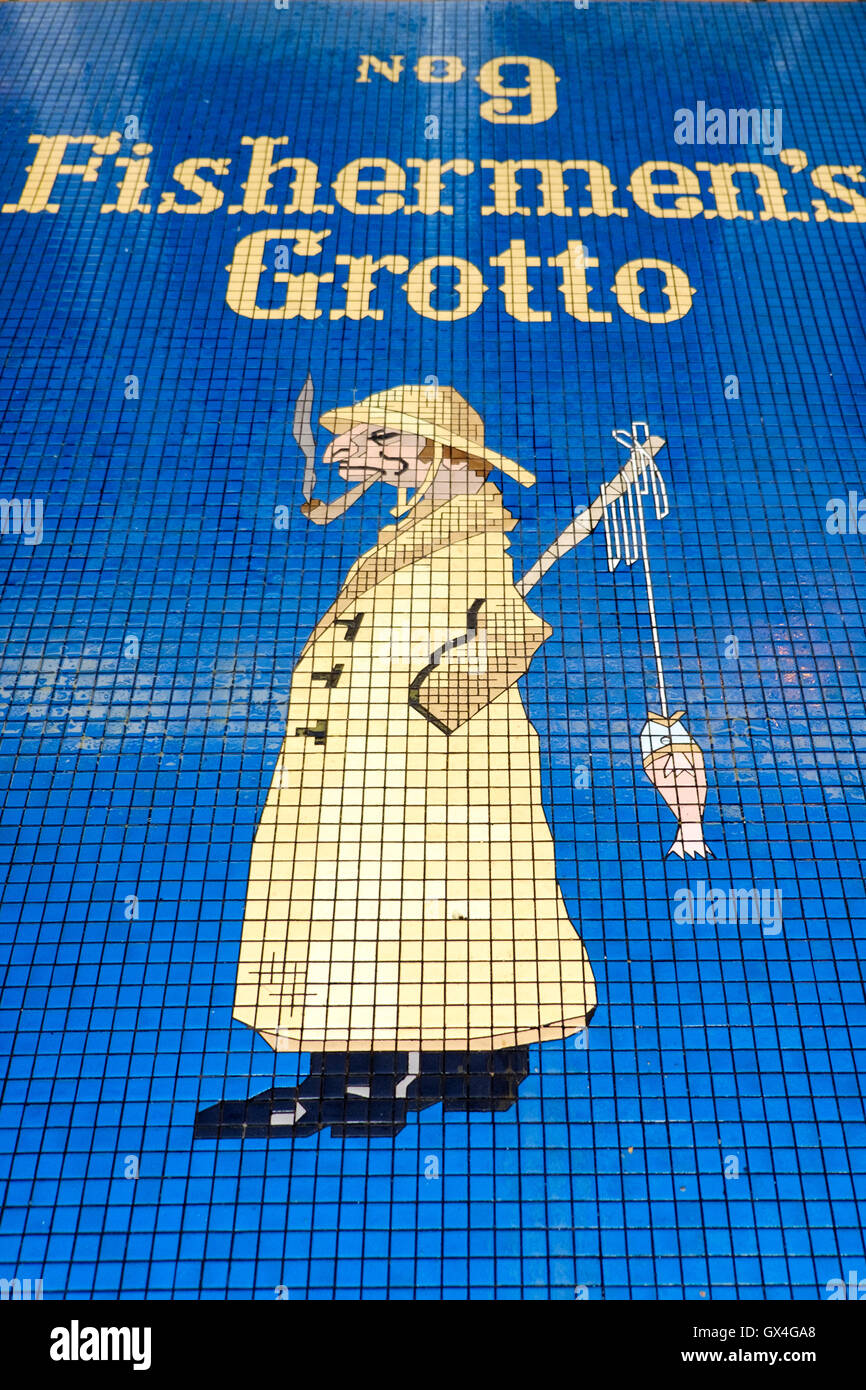 Sign for the Fisherman's Grotto restaurant San Francisco California USA ...