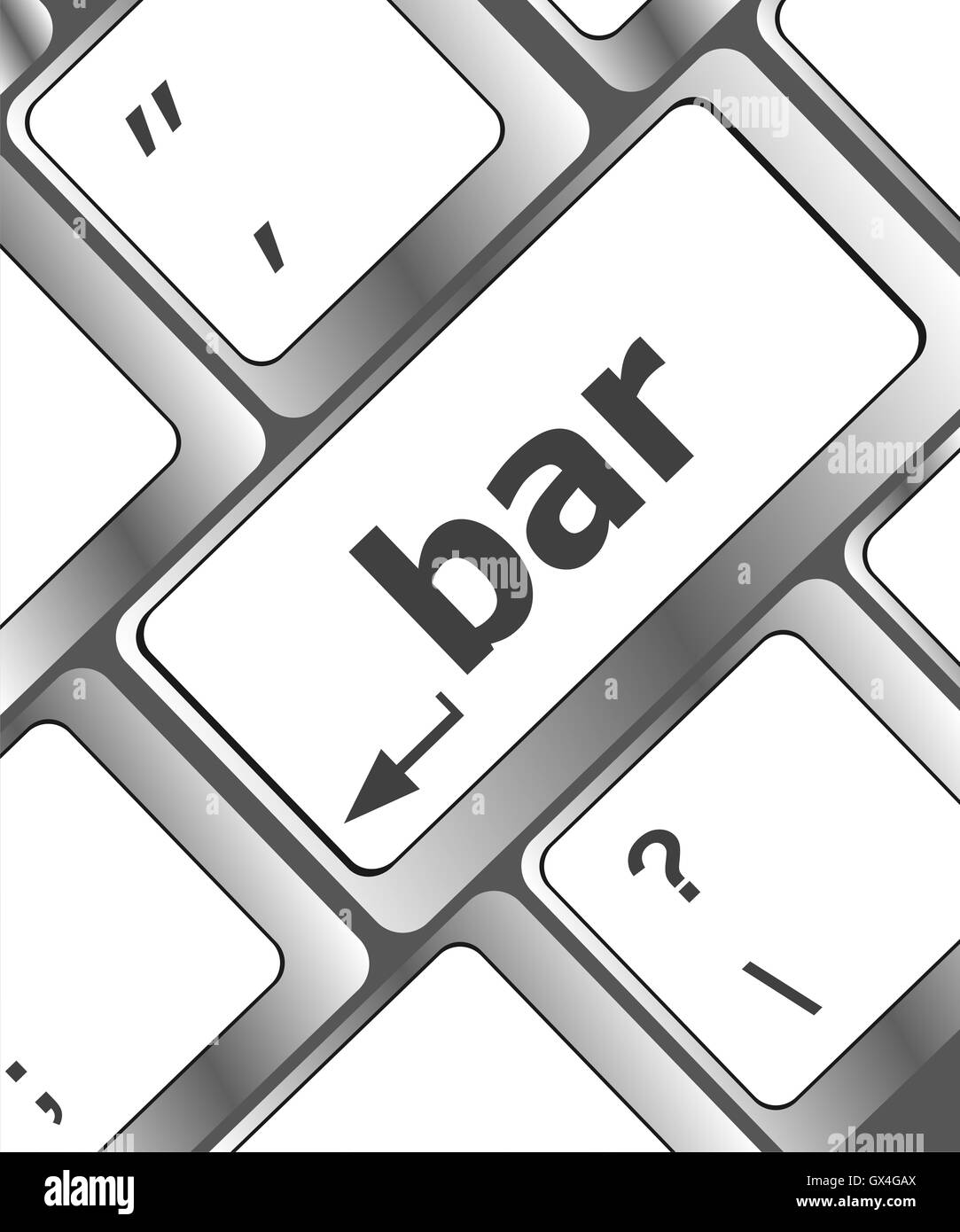bar button on the digital keyboard Stock Photo - Alamy