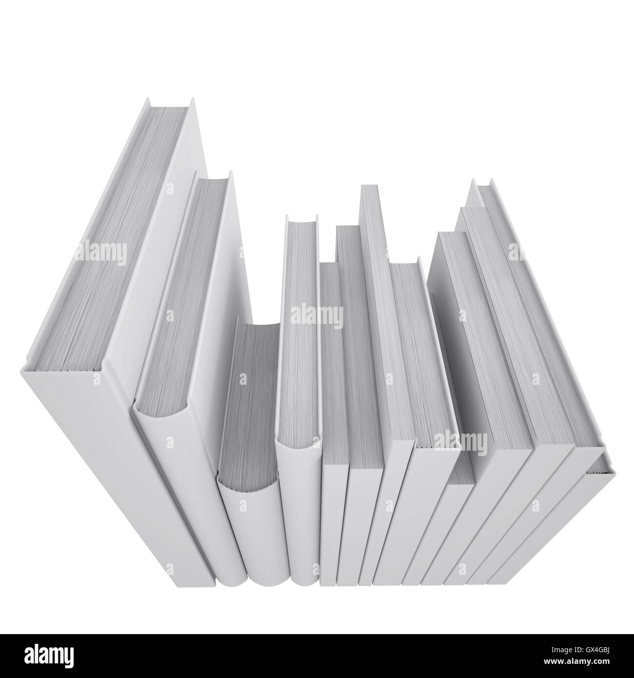 A stack of books. back view Stock Photo - Alamy