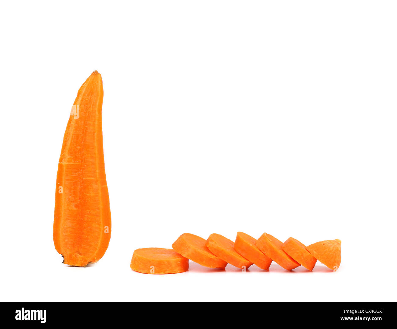 Vertical carrot and slices Stock Photo - Alamy