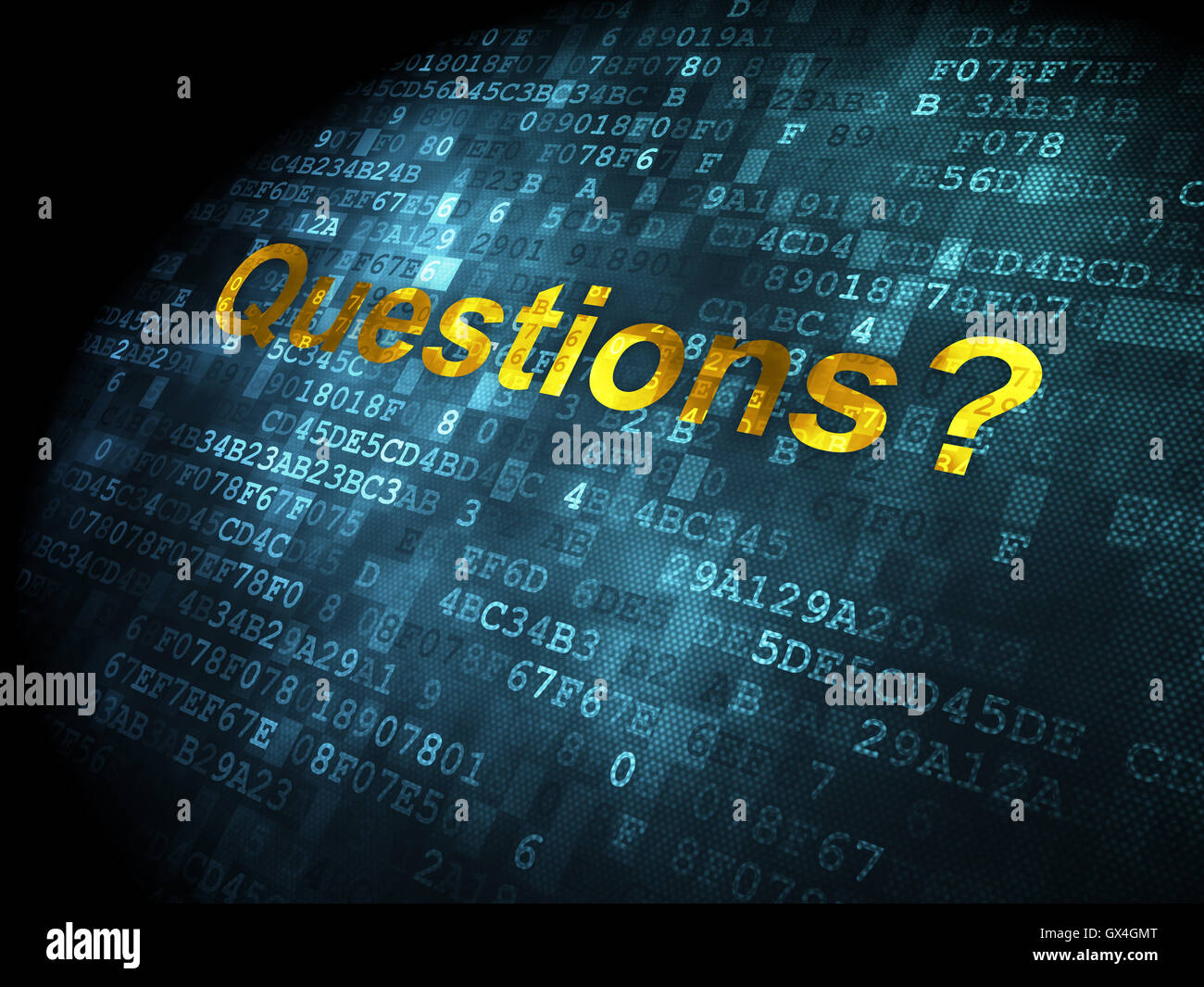 Education concept: Questions? on digital background Stock Photo - Alamy
