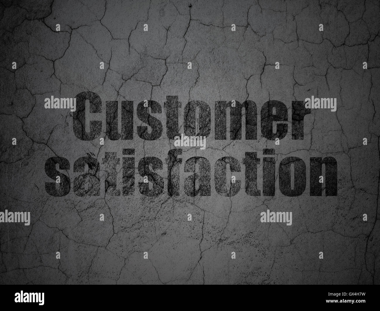 Marketing concept: Customer Satisfaction on grunge wall backgrou Stock ...