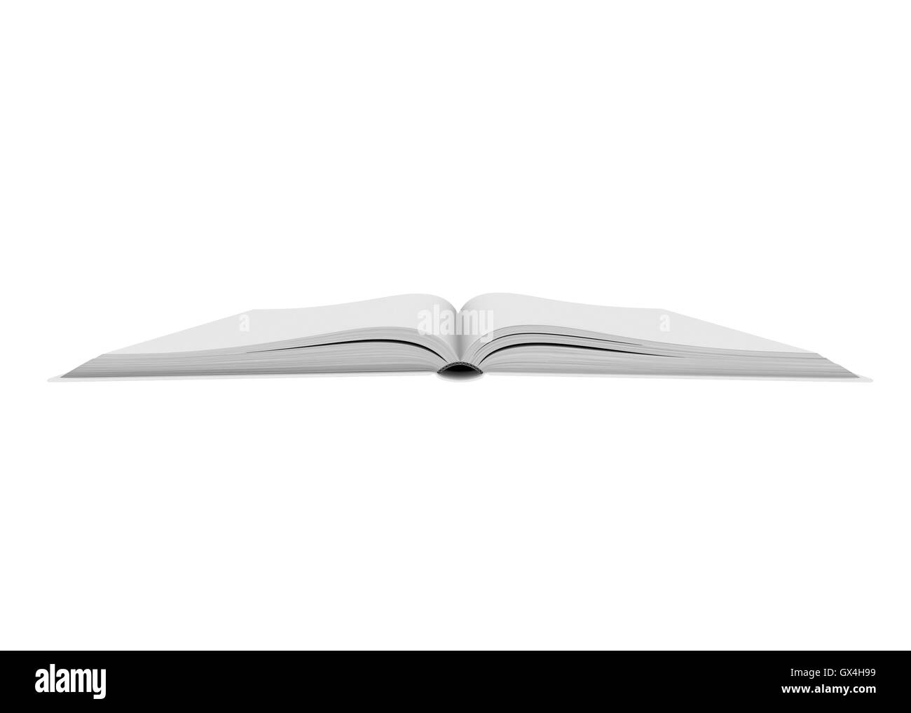 Open white book Stock Photo - Alamy