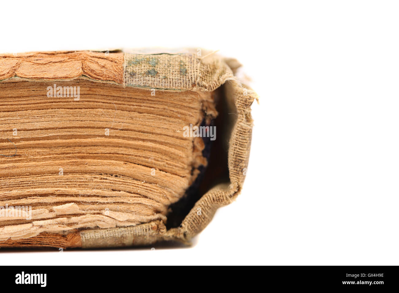 Binding of old book. Close up Stock Photo - Alamy