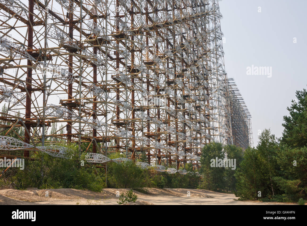 The abandoned Soviet Union Duga radar facility near in the Chernobyl ...