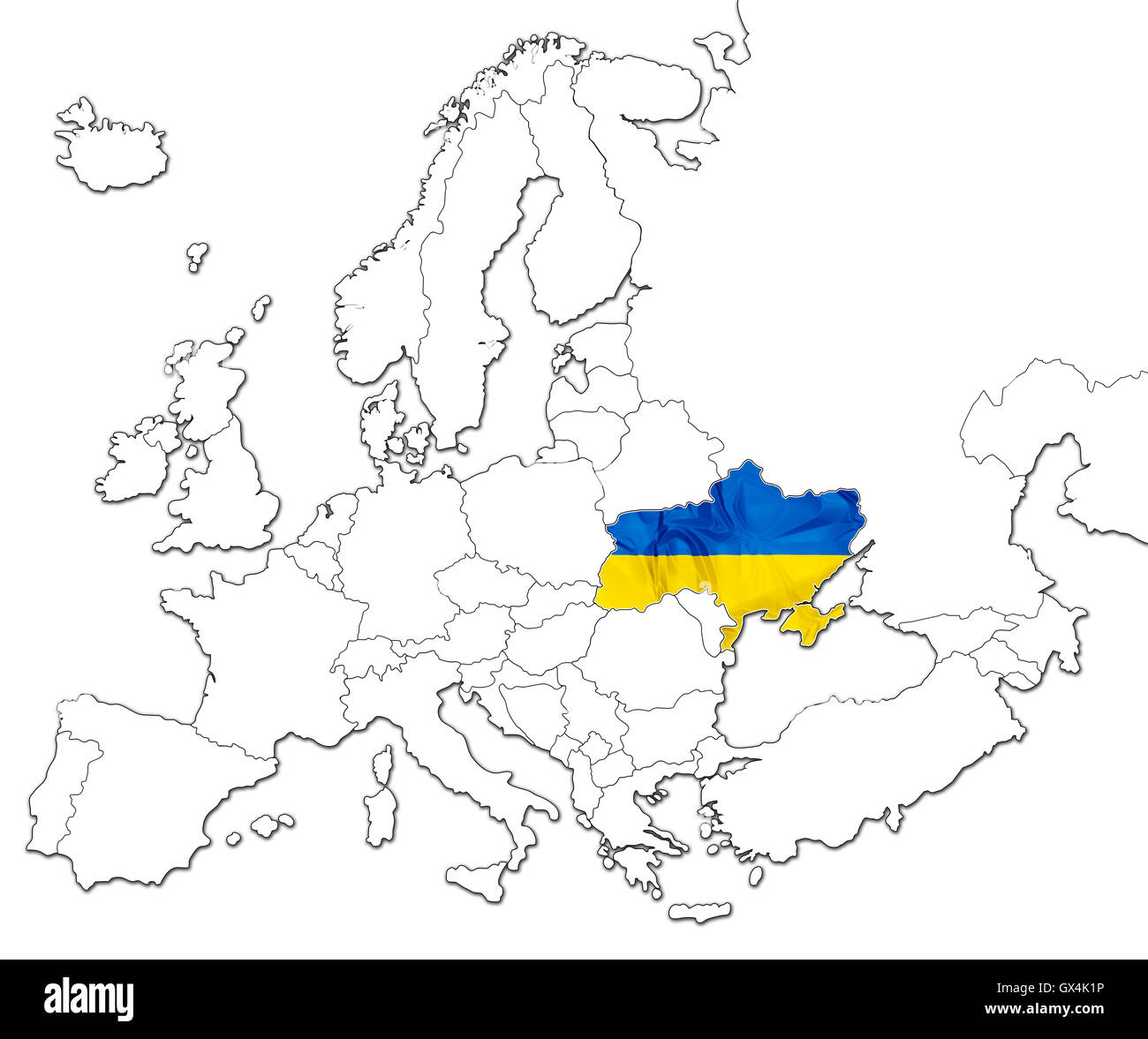 Map of Ukraine Stock Photo - Alamy