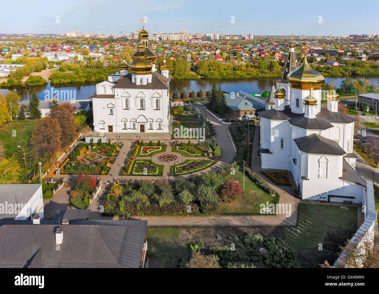 Aerial view on Holy Trinity Monastery. Tyumen Stock Photo - Alamy