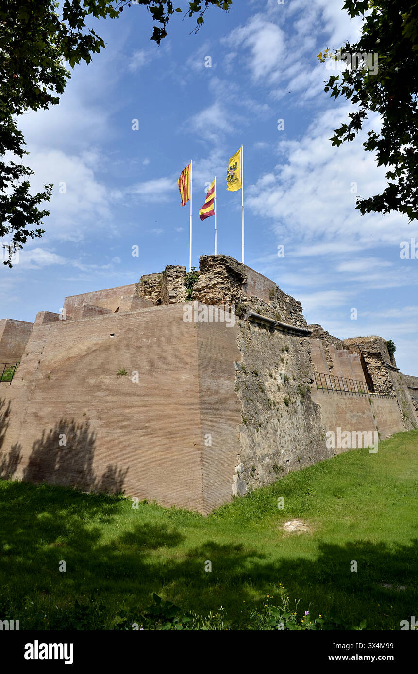 The citadel of Roses, or Rosas, commune on the Costa Brava at ...