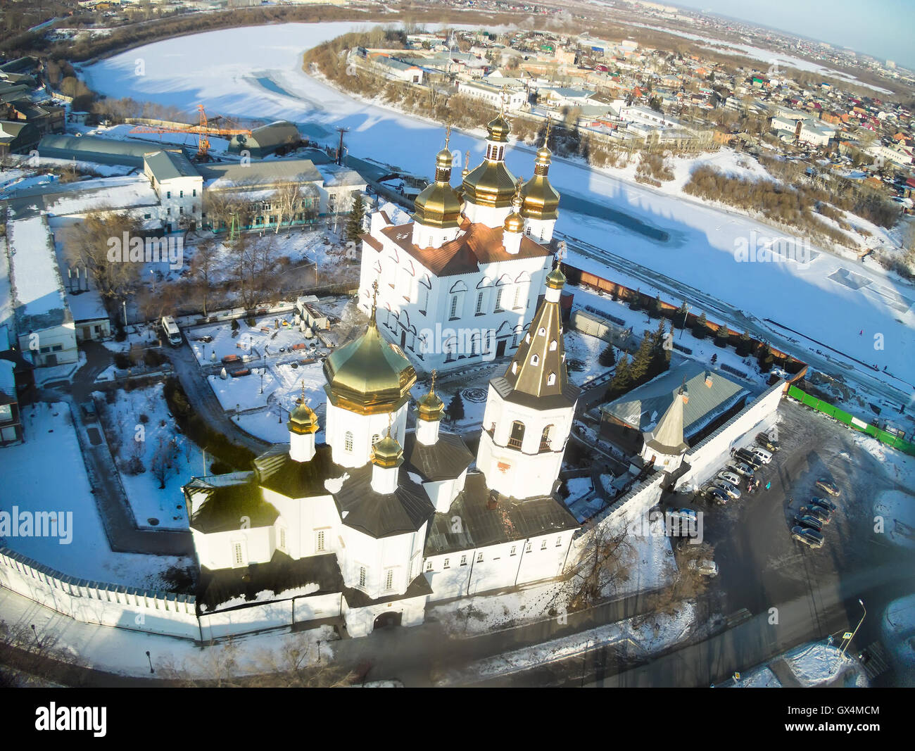 Aerial view on Holy Trinity Monastery Stock Photo - Alamy