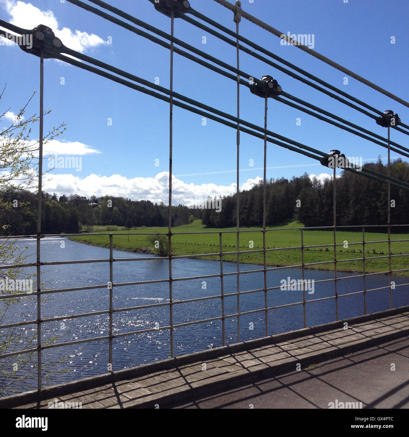 Union Bridge over the River Tweed, near Berwick, on the Tweed, in ...