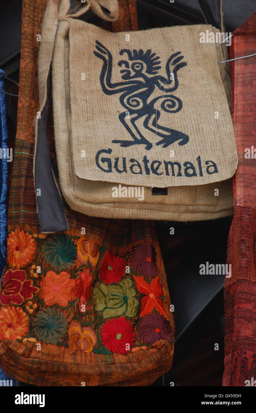 Traditional bag crafts, Guatemala Stock Photo - Alamy
