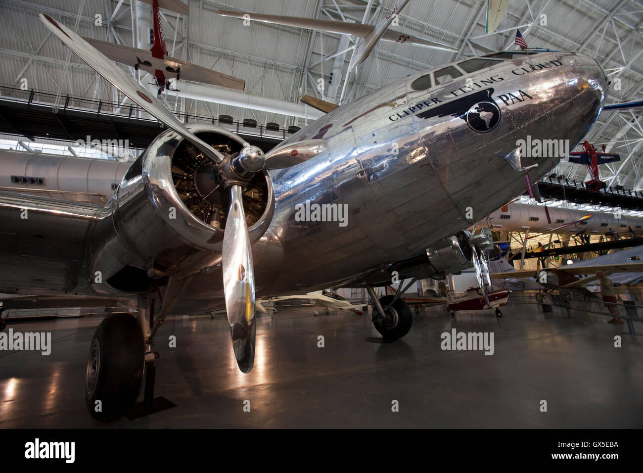Pan Am Clipper, Pan American Airways Clipper, retro propeller aircraft Stock Photo - Alamy