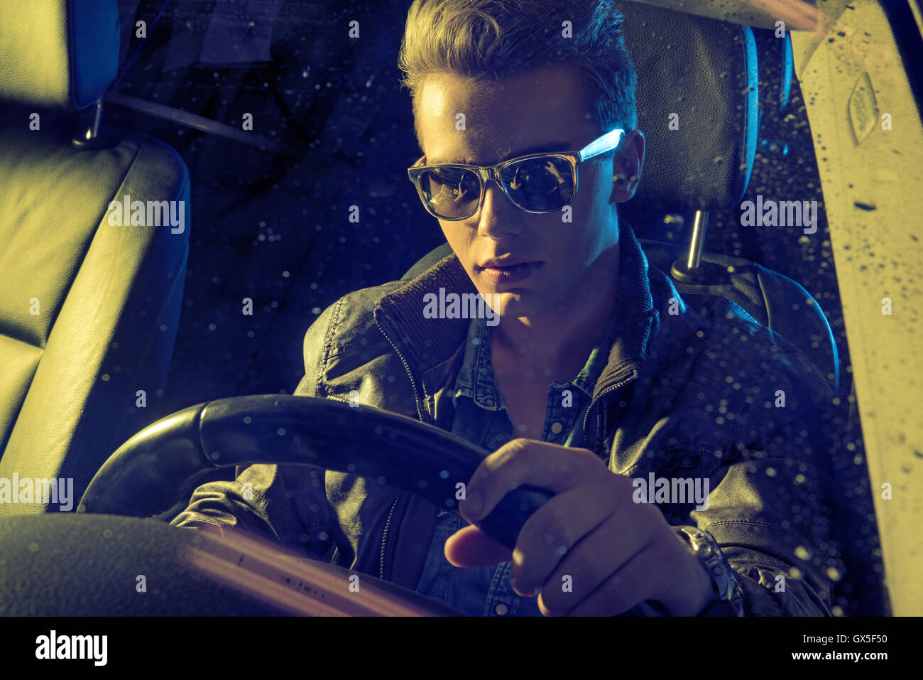 Man at the steering wheel hi-res stock photography and images - Alamy