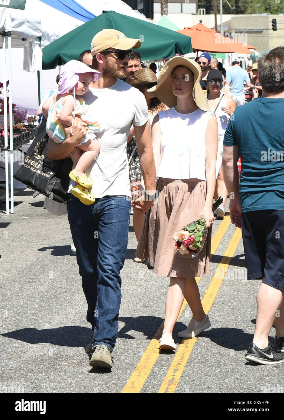 Summer Glau and husband Val Morrison take their daughter Milena Jo ...