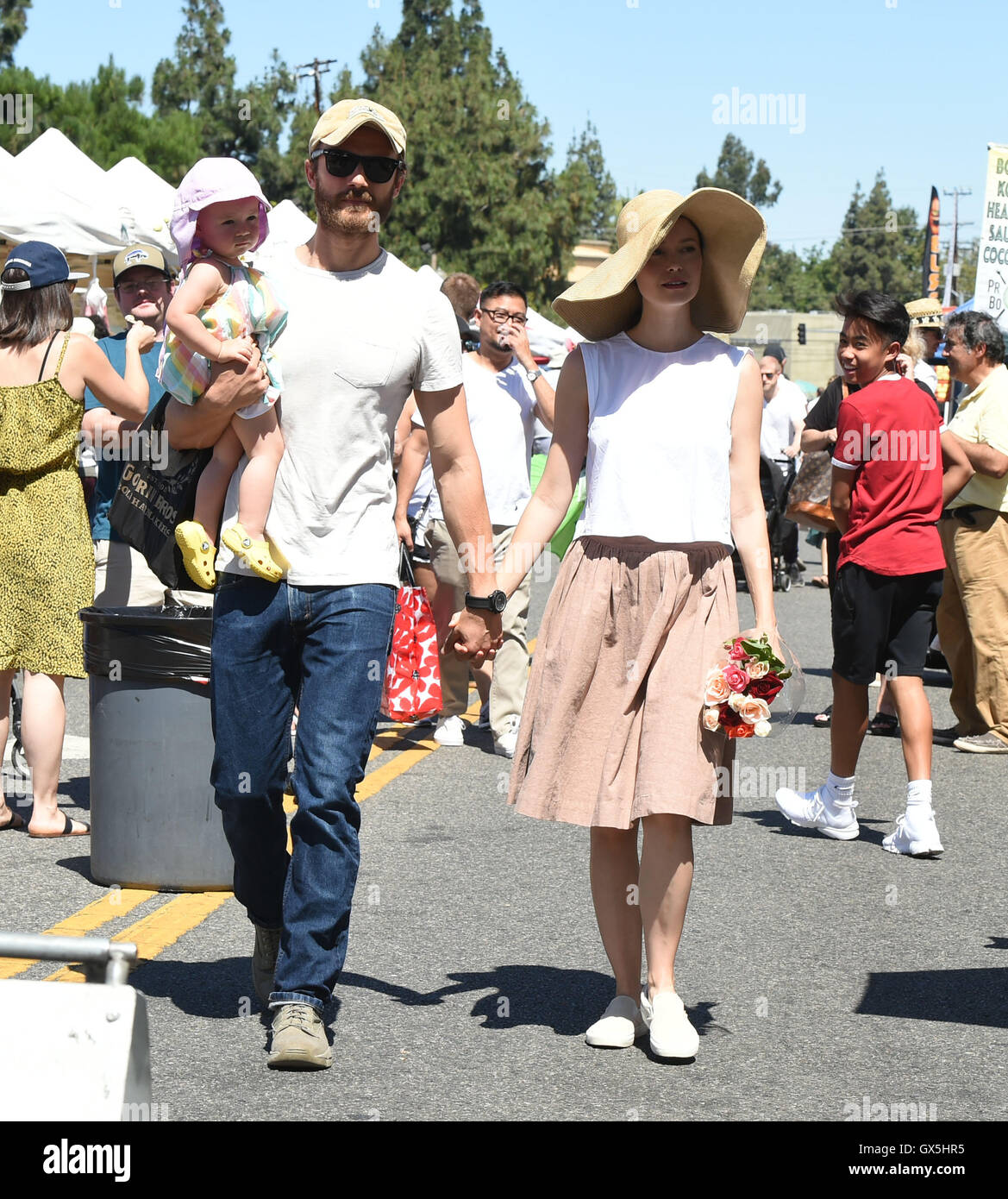 Summer Glau and husband Val Morrison take their daughter Milena Jo ...