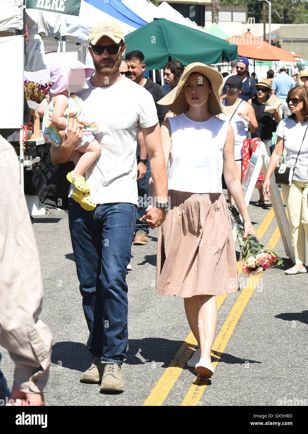 Summer Glau and husband Val Morrison take their daughter Milena Jo ...