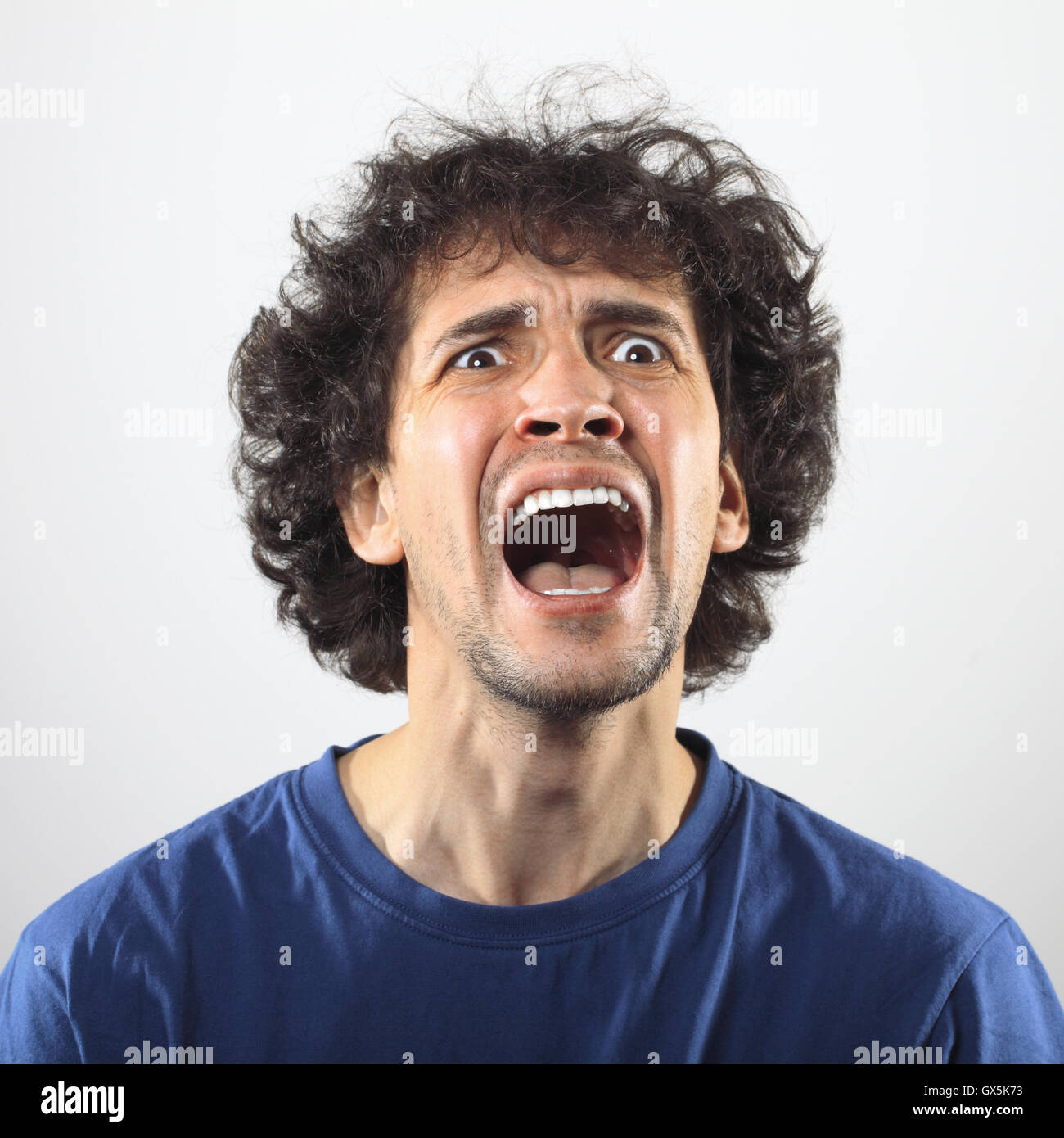 One person headshot angry adult hi-res stock photography and images - Alamy