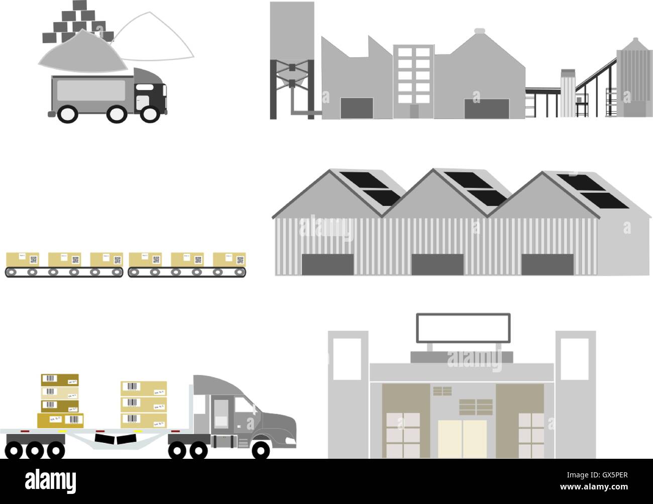 Raw materials inventory Stock Vector Images - Alamy