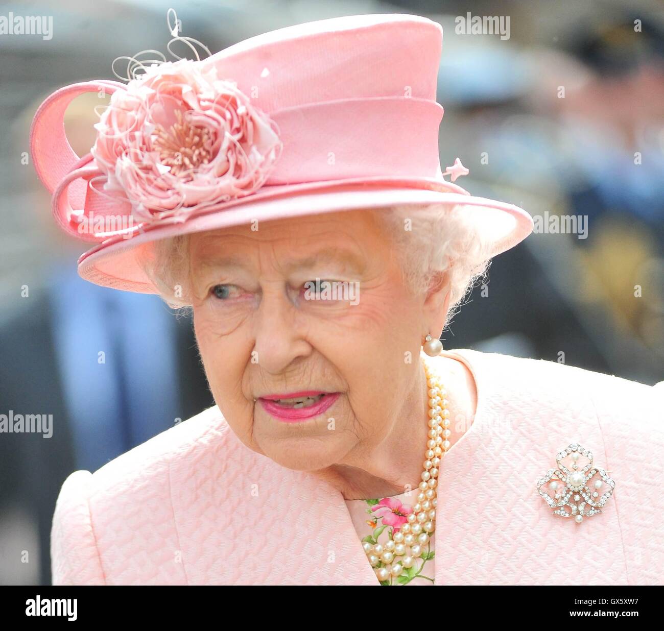 Queen Elizabeth II arrives in Liverpool Featuring: Queen Elizabeth II ...
