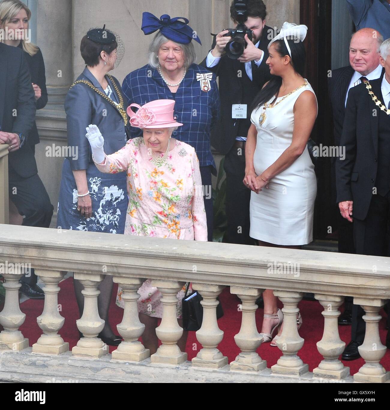Queen Elizabeth II visits Liverpool Town Hall Featuring: Queen ...