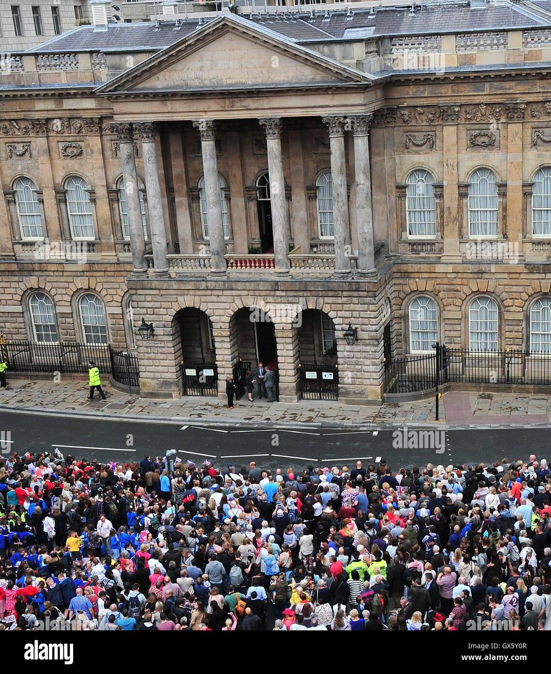 HRH The Queen visited Liverpool as part of her 90th Birthday Celebrations. Featuring: Atmosphere ...