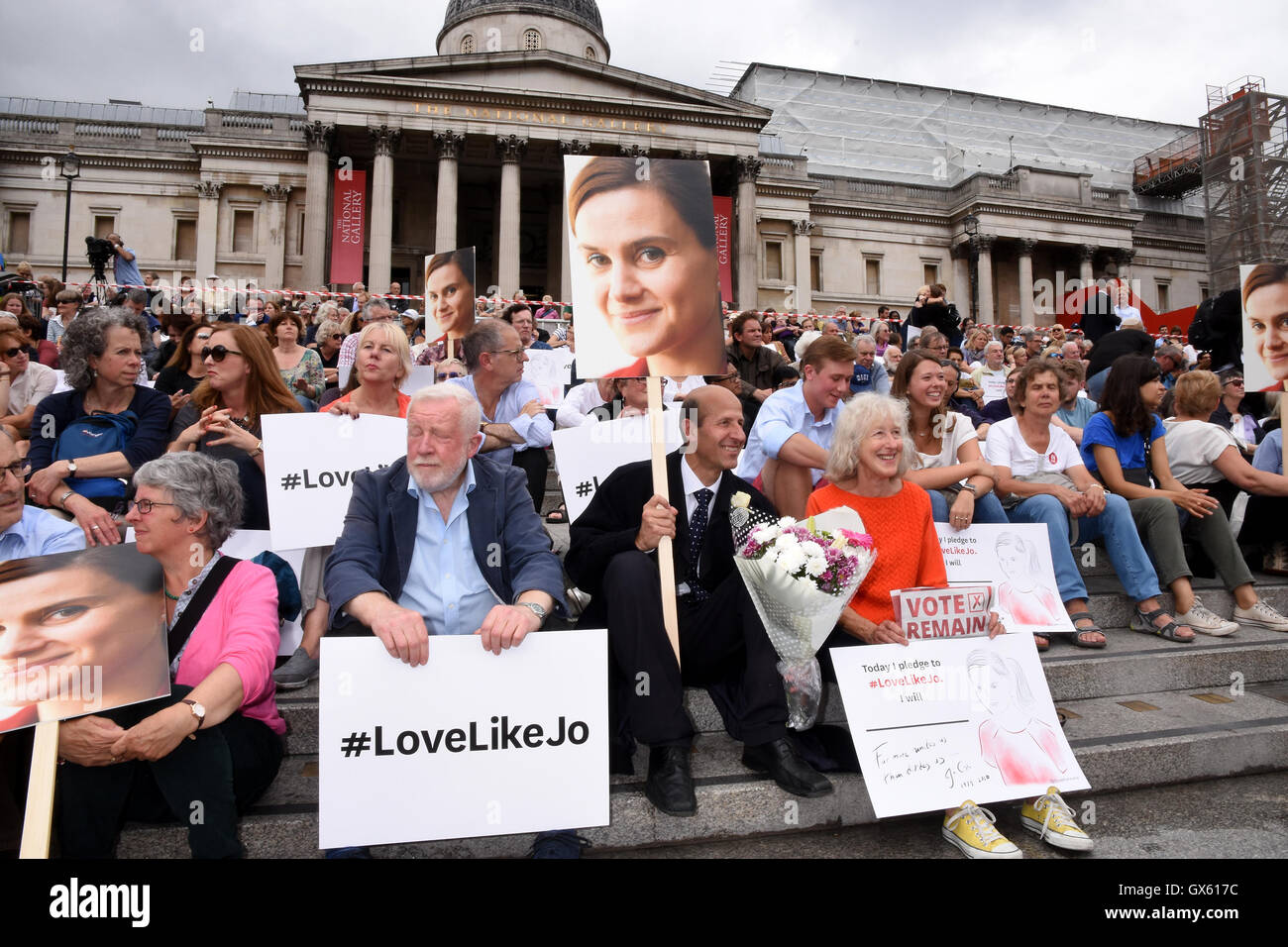 Jo Cox Memorial at Trafalgar Square, London Featuring: Atmosphere Where ...