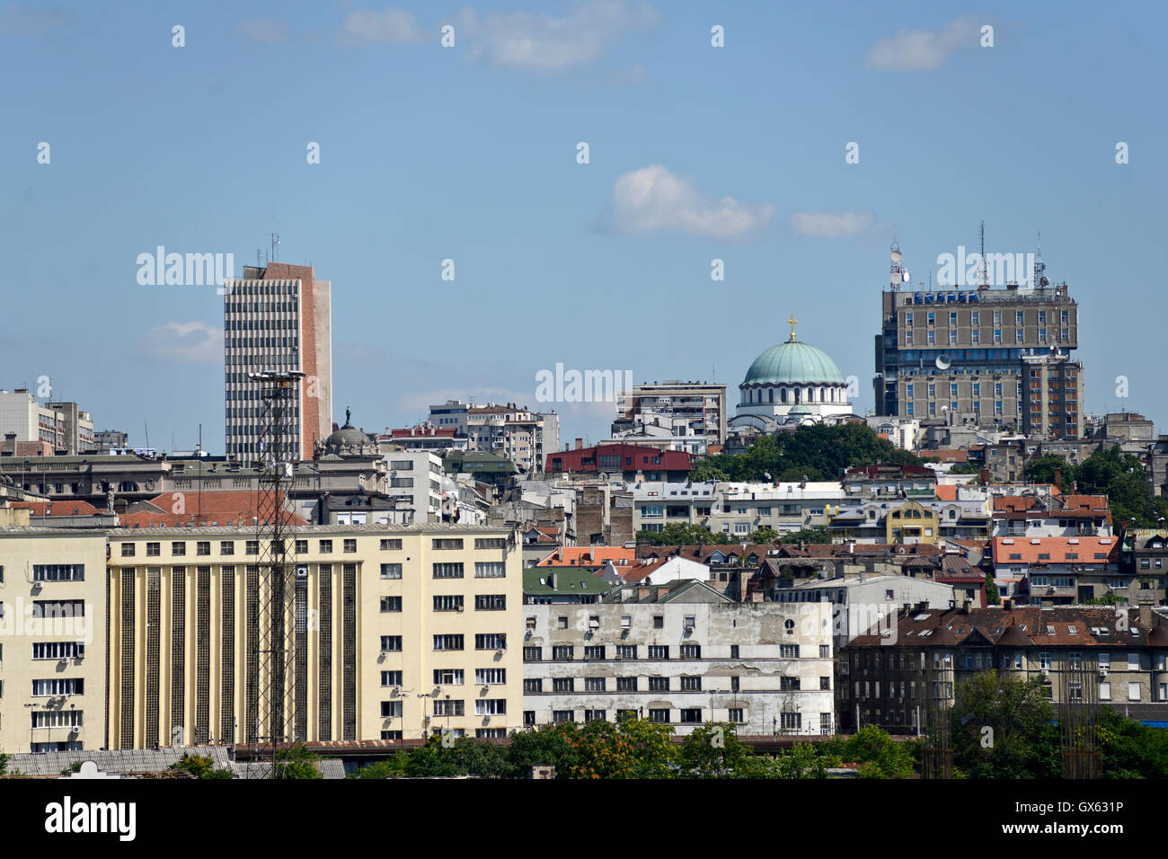 Belgrade aerial view hi-res stock photography and images - Alamy