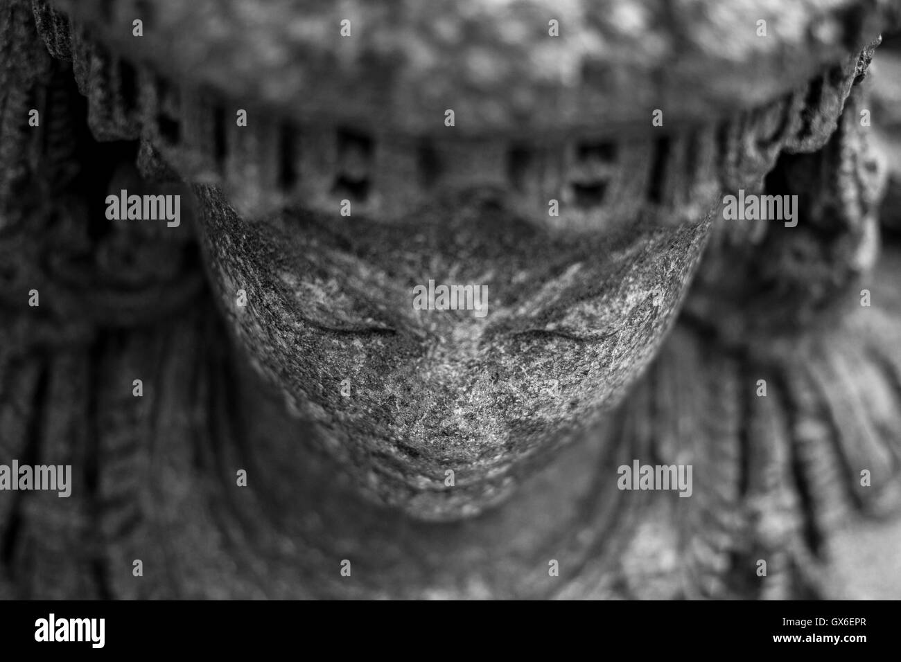 Face of the deity sculpture in the Chennakesava temple at Somanathapura ...