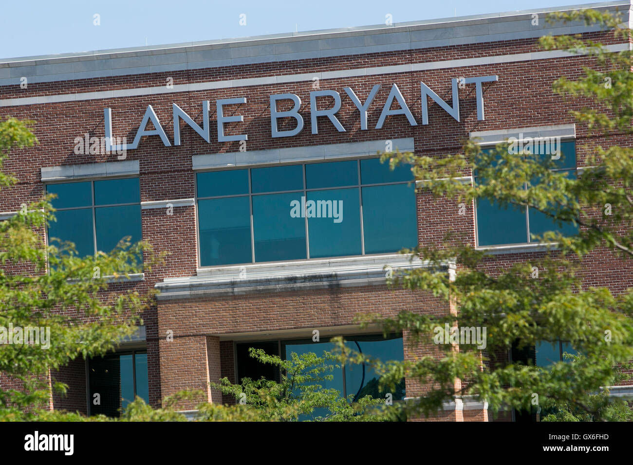 A logo sign outside of the headquarters of Lane Bryant in Columbus ...