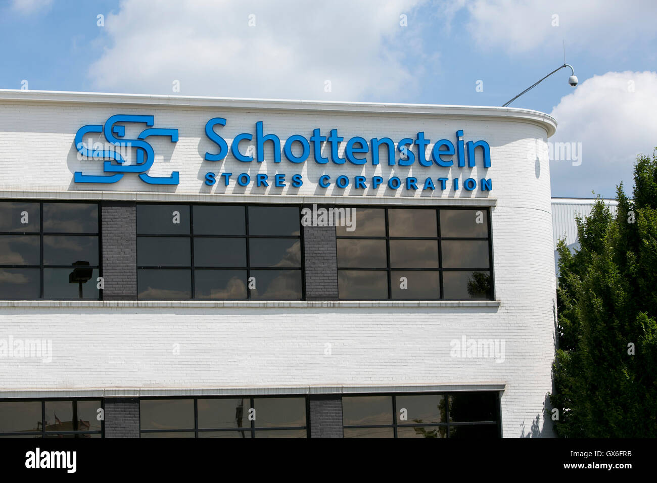 A logo sign outside of the headquarters of the Schottenstein Stores ...