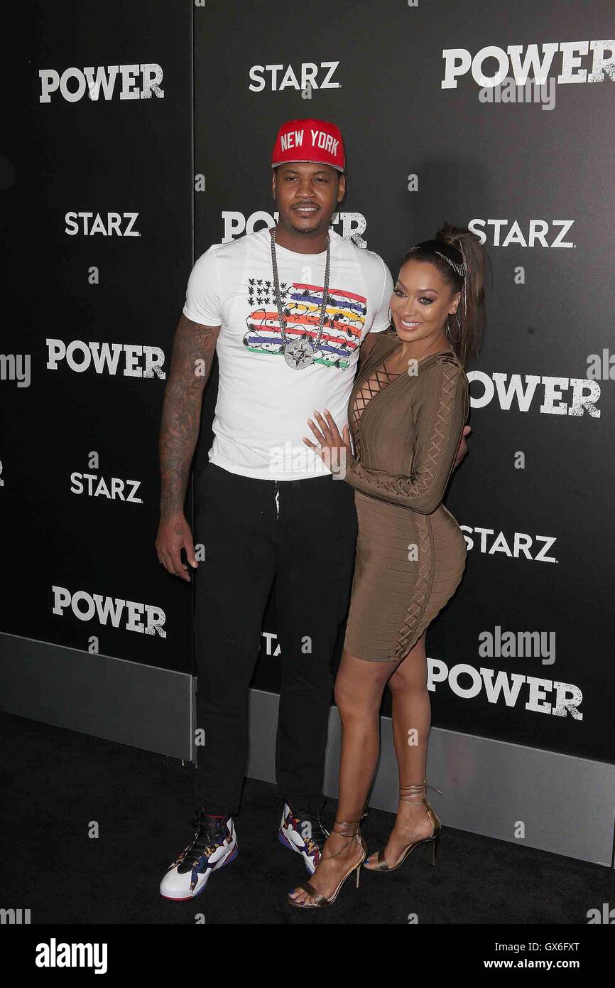 New York premiere of 'Power' season 3 at SVA Theater - Arrivals Featuring: Carmelo Anthony, La ...