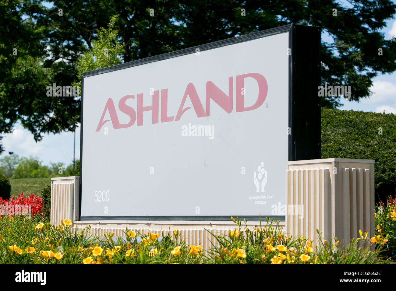 A logo sign outside of a facility occupied by Ashland Inc., in Dublin ...