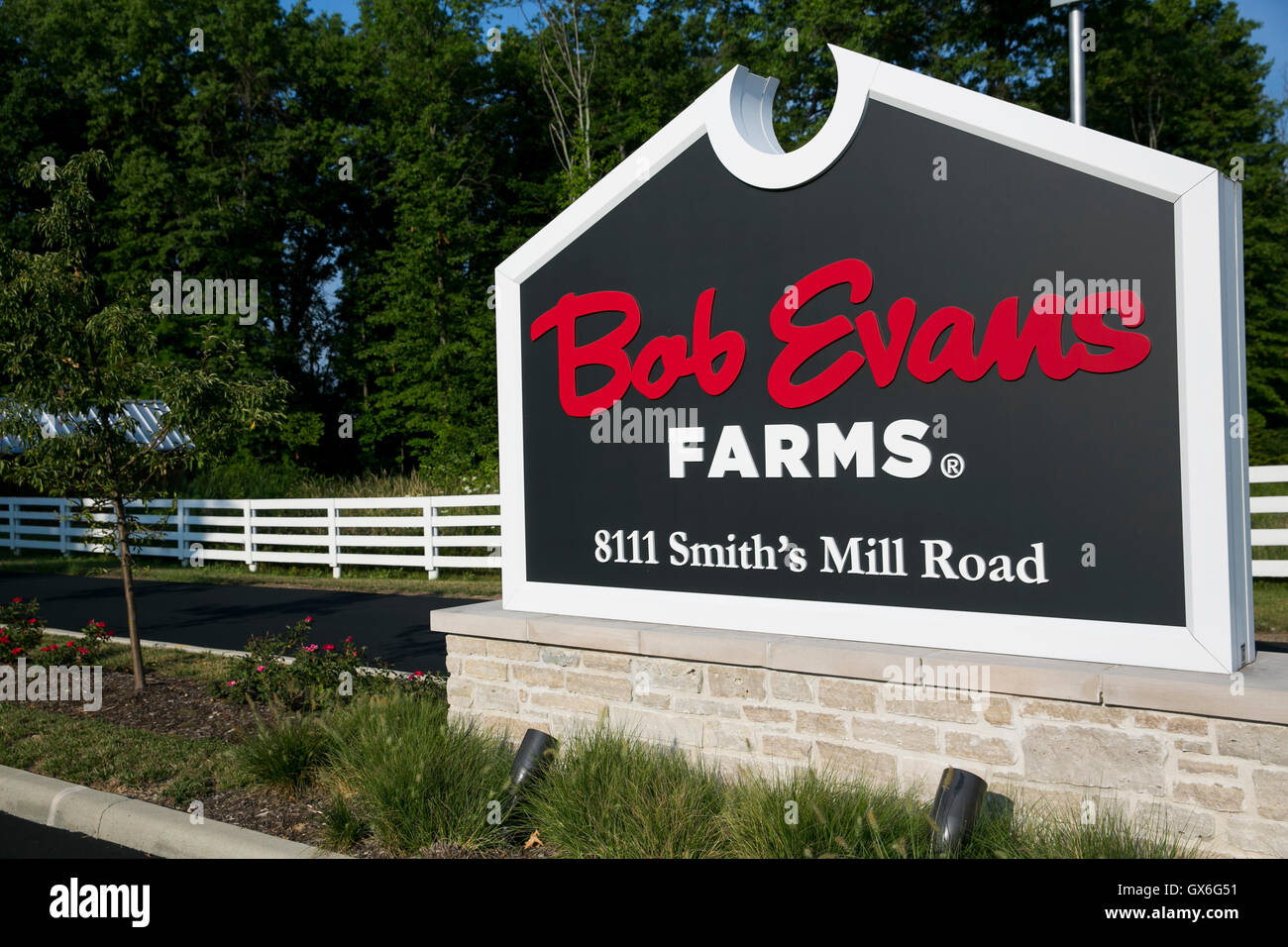 A logo sign outside of the headquarters of Bob Evans Farms in New ...