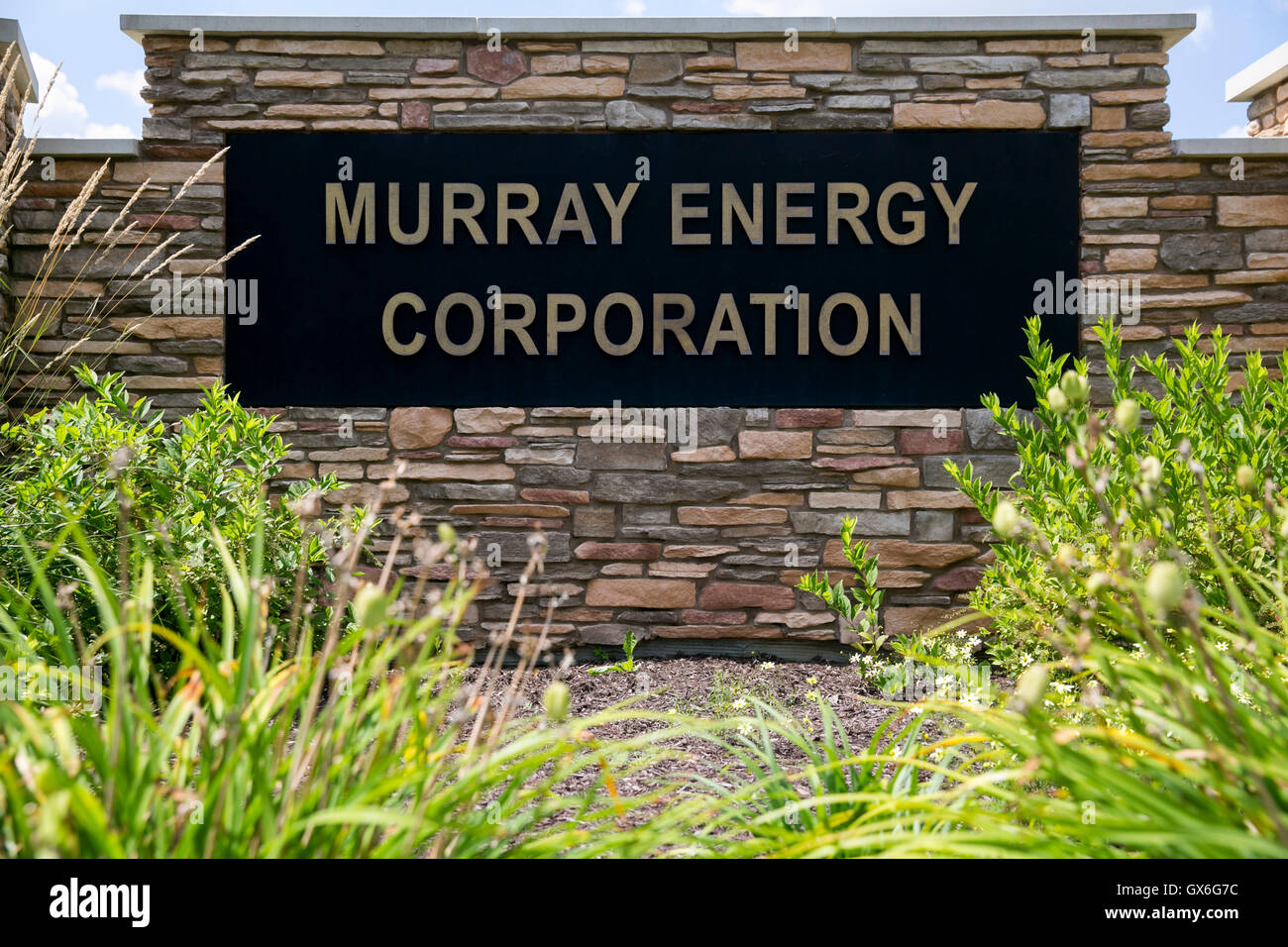 A logo sign outside of the headquarters of the coal producer Murray ...