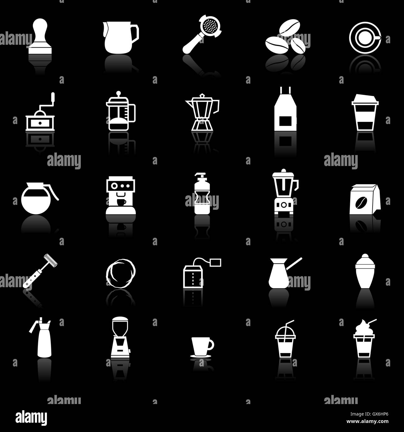 Barista icon on black background hi-res stock photography and images ...